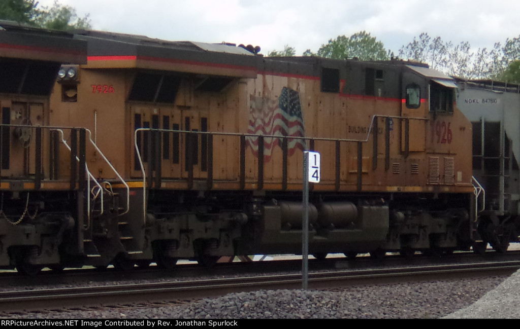 UP 7926, engineer's side view